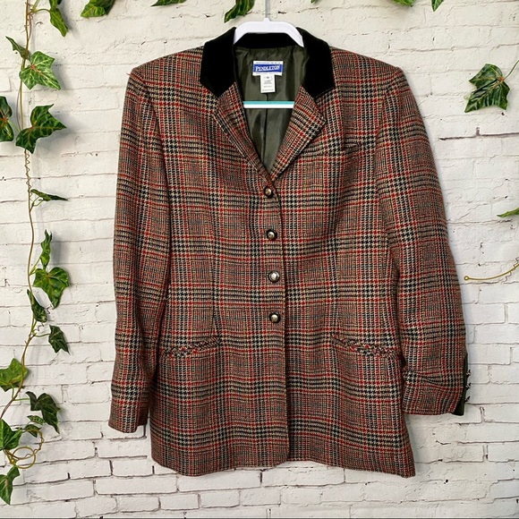 Pendleton | Jackets & Coats | Vintage Pendelton Wool 49er Plaid Blazer ...